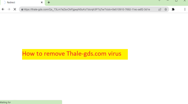 How to Remove Thale-gds.com from PC - Malware Guide